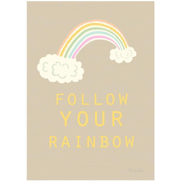 FOLLOW YOUR RAINBOW poster | A4 för 125.00 SEK | Köp Majvillan på ...