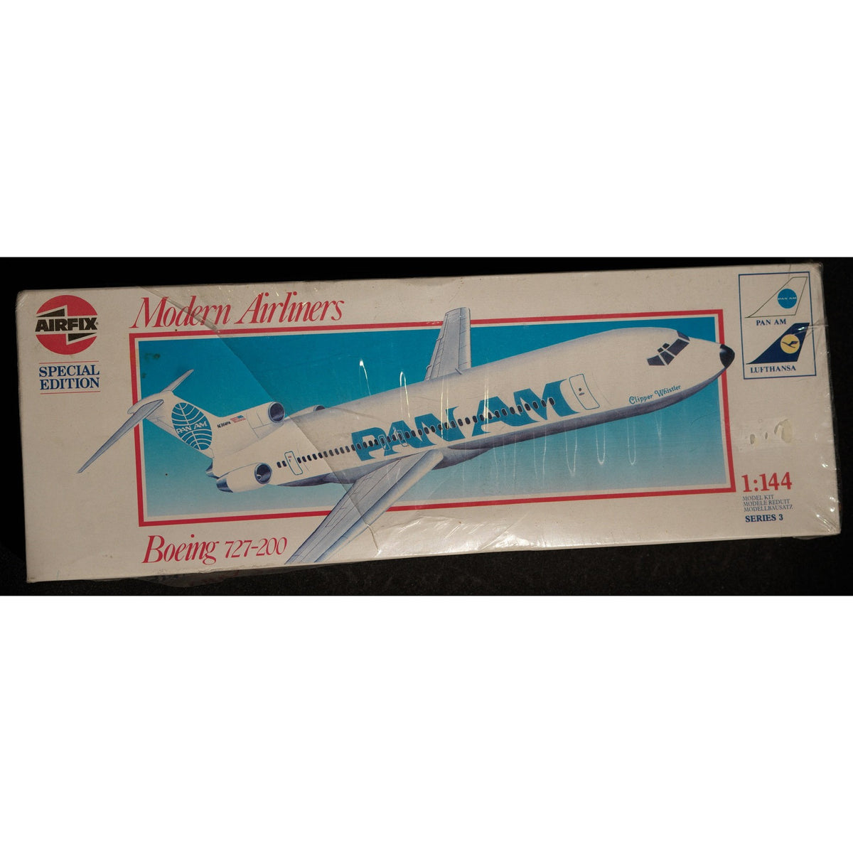 AIRFIX 03183 PAN AM LUFTHANSA BOEING 727-200 1:144 1980 TALS BYGGMODEL ...