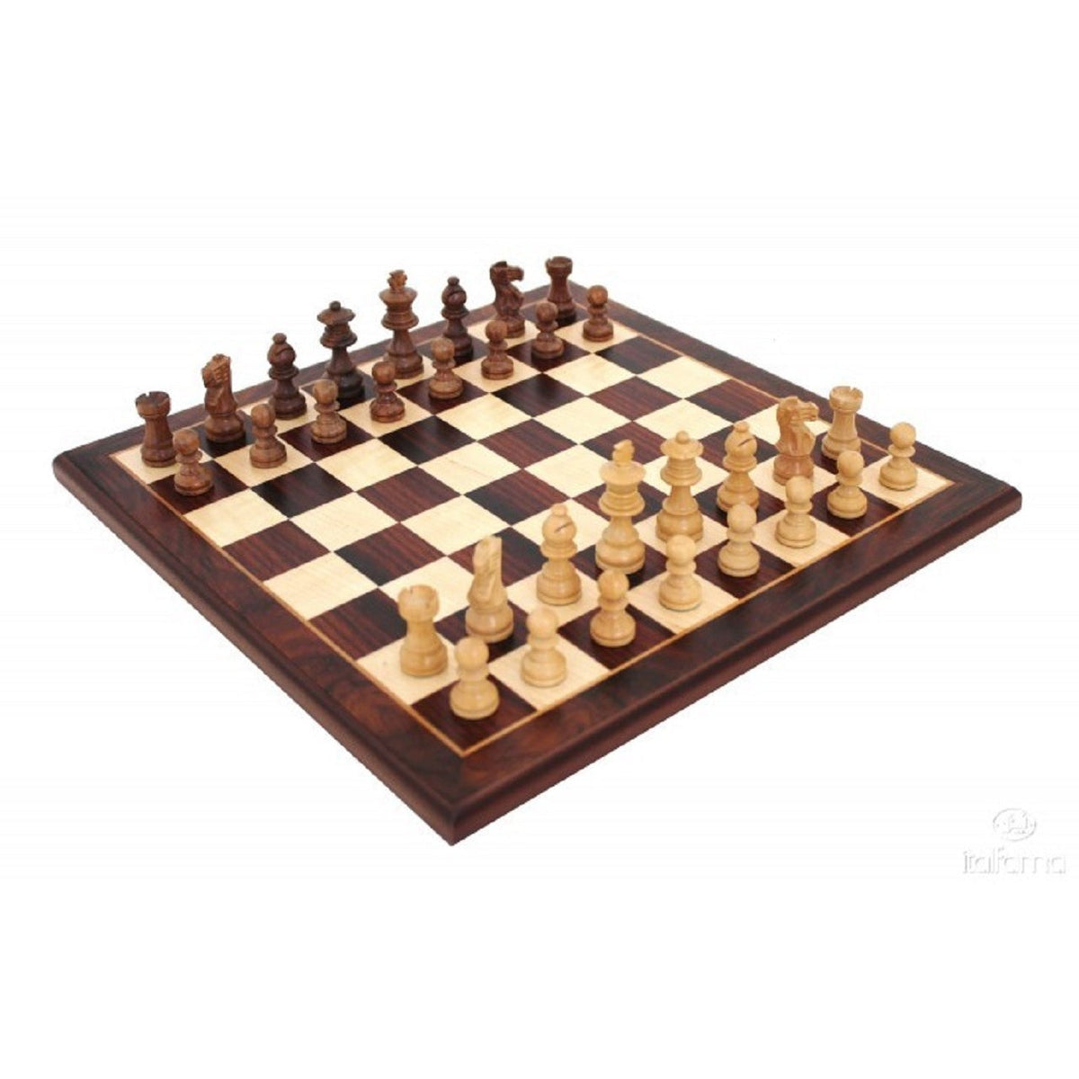 Komplett Schack set Mozart 002 pjäser i Rosenträ Kungens höjd 5,5 cm ...
